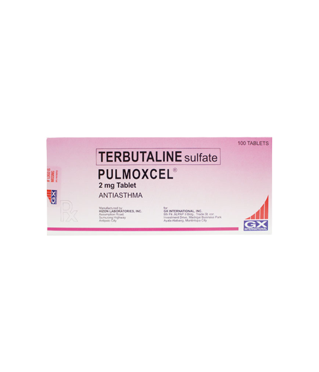 PULMOXCEL Terbutaline Sulfate 2mg Tablet 100's price in the Philippines ...
